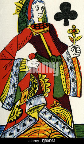 French court cards - clubs / trefles. King (roi) representing Alexander ...