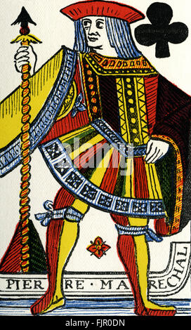 French court cards - clubs / trefles. King (roi) representing Alexander ...