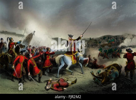 The Battle of Poltava on 27 June 1709. Artist: Larmessin, Nicolas de ...