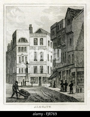 ALDGATE. London, UK, 19th century engraving Stock Photo - Alamy