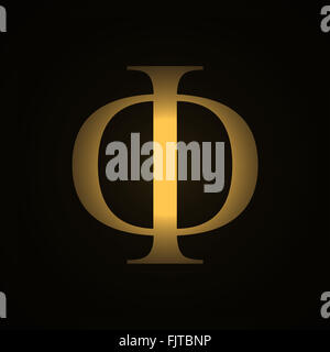 Phi greek letter, Phi symbol vector illustration Stock Vector Image ...