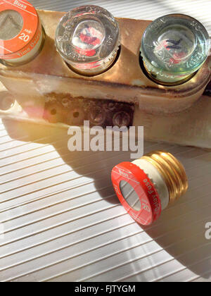 Still Life of Vintage Glass Fuses Stock Photo - Alamy
