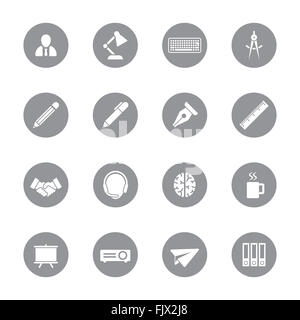 [JPEG] gray flat icon set 8 with rounded rectangle frame for web design, UI, infographic and ...
