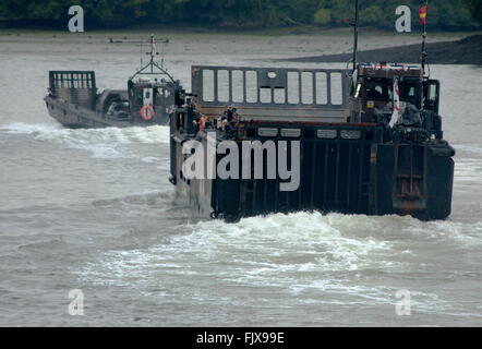Royal Marines LCVP Landing Craft on the River Thames as part of ...