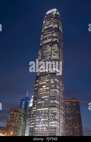 International Finance Centre Two (IFC2), with a cap of curving spires ...