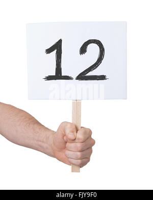 Sign with a number, 12 Stock Photo - Alamy