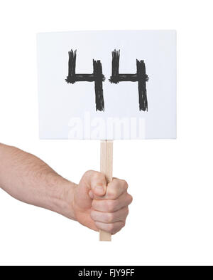 Sign with a number, 44 Stock Photo - Alamy