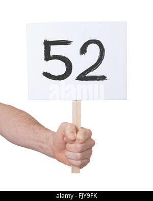 Sign with a number, 52 Stock Photo - Alamy