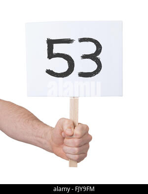 Sign with a number, 53 Stock Photo - Alamy