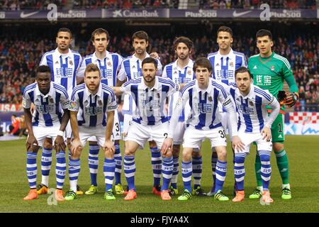 Real Sociedad team group line-up, MAY 9 2015 - Football/Soccer Stock ...