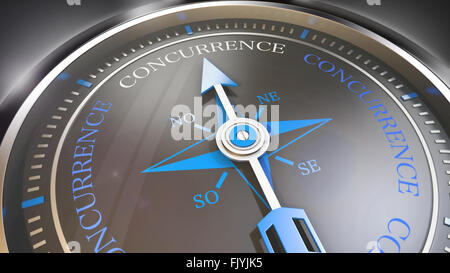 3D rendering of a compass with a win win icon Stock Photo - Alamy