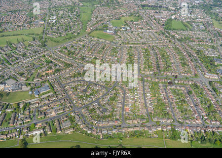 An aerial view of the Northamptonshire town of Wellingborough Stock ...