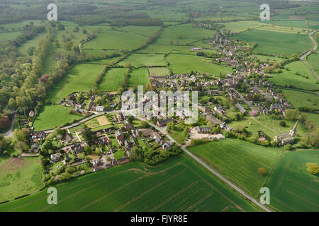 An aerial view of the Derbyshire village of Ticknall Stock Photo - Alamy