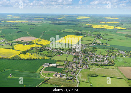An aerial view of the village of Stevington and surrounding ...