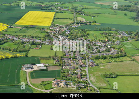 An aerial view of the village of Stevington and surrounding ...