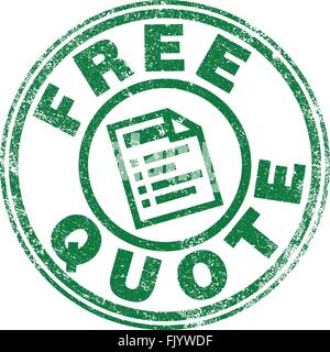 free quote stamp. free quote sign. round grunge label Stock Vector ...