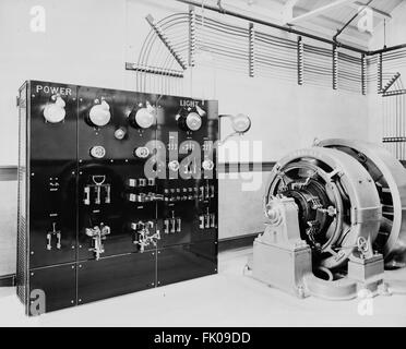 Detail of a switchboard in a dynamo room, between 1900 and 1905 Stock ...