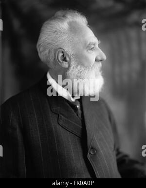 Inventor Alexander Graham Bell profile portrait, Harris & Ewing ...