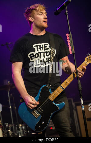 Milan Italy. 02th March 2016. The British band THE BOTTOM LINE performs ...