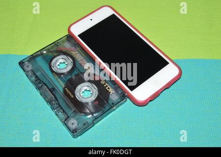 I-Pod and cassette Stock Photo - Alamy