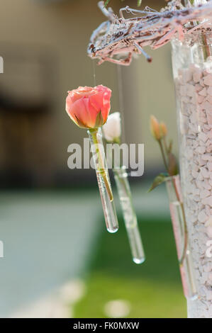Vase of beakers. wedding decorations Stock Photo - Alamy