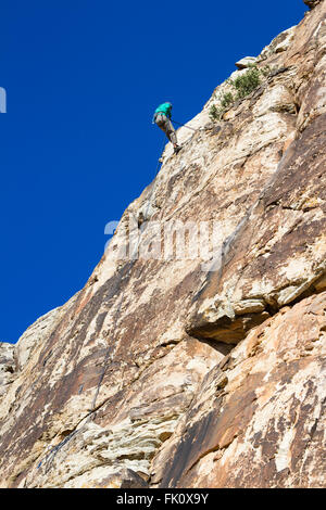 repelling down a cliff Stock Photo - Alamy