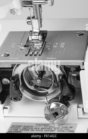 A vertical closeup shot of an industrial sewing machine Stock Photo - Alamy