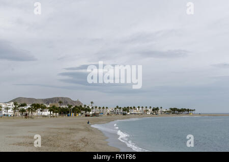 A beach view in Carboneras village, Almería province, Spain Stock Photo ...