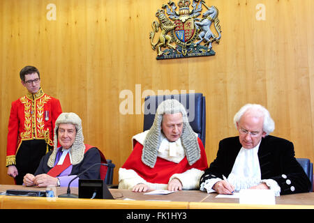 New High Sheriff Tony Stratton (R) being sworn in at Oxford Crown Court ...