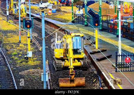 TXM Plant Tynemouth Metro engineering rail work Stock Photo - Alamy