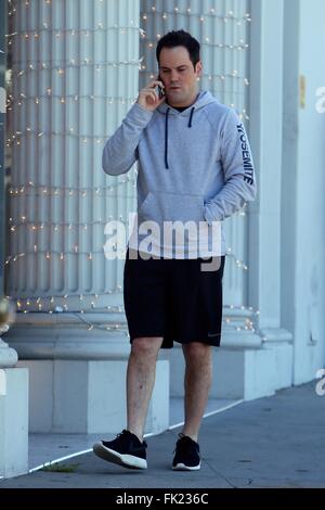 Mike Comrie seen out and about in Beverly Hills talking on his mobile ...