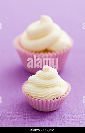 Two vanilla cupcakes Stock Photo - Alamy