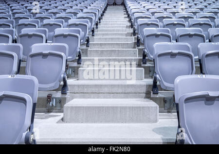 Rows of stadium seats ready in a new facility Stock Photo - Alamy