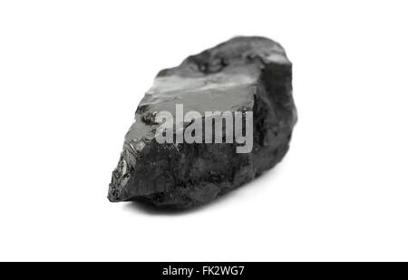 Large coal lump isolated on white background Stock Photo - Alamy