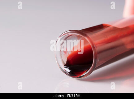 Biomedical Research, close-up of a glass slide holding a specimen of ...