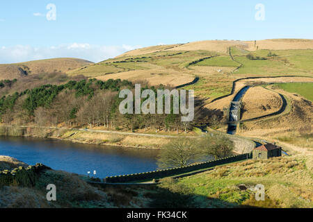 Piethorne Reservoir from the Station to Station Walk, near Stock Photo ...