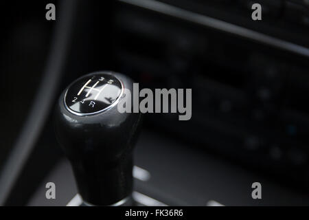 The gear-change lever in the modern car Stock Photo - Alamy