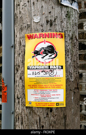 Warning! Rodent Bait Sign Stock Photo - Alamy