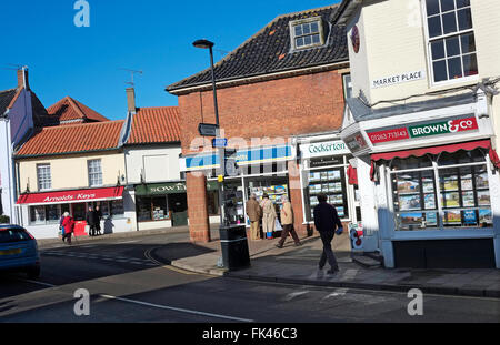 Historic buildings and shops Holt Norfolk England Stock Photo - Alamy