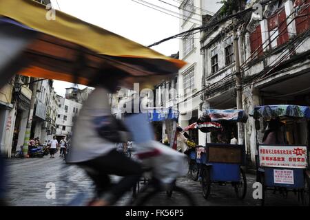 Haikou, Haikou, CHN. 7th Mar, 2016. Sotto portico has a history of over ...