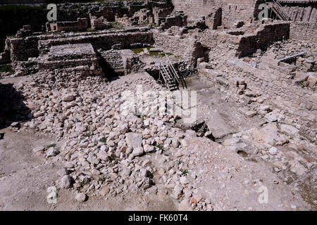 View of ruins of Ir David or City of David a major archaeological site ...