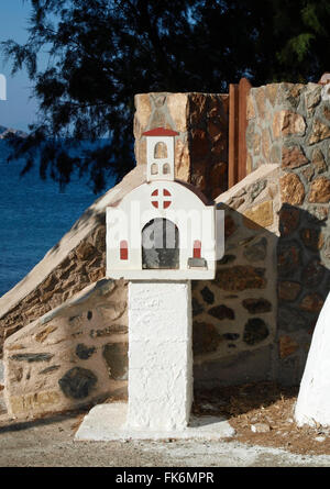 Kandylakia - typical greek miniature roadside shrine Stock Photo - Alamy