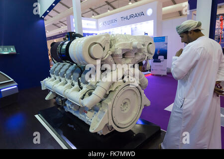 Large marine V12 diesel engine manufactured by Baudouin on display at ...