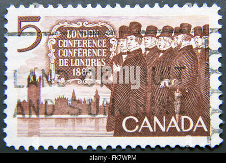Canada Postage Stamp - London Conference Stock Photo - Alamy