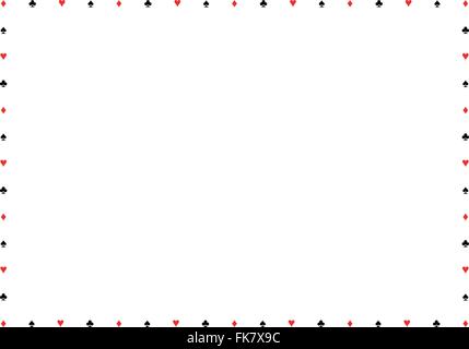 Frame with card suits: diamonds, hearts, clubs, spades in 3d style ...