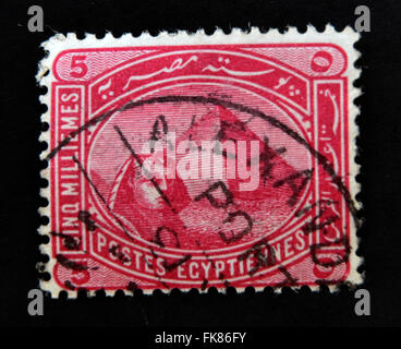 EGYPT - CIRCA 1888: A stamp printed in Egypt, showing the Great Sphinx ...