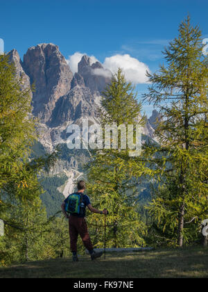 The Monte Cristallo mountain in the Italian Dolomites, province of ...