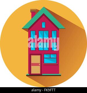 three floors house icon Stock Vector Image & Art - Alamy