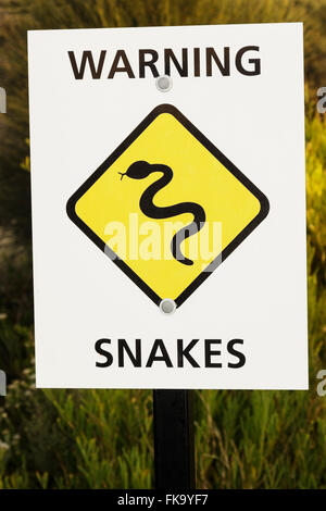 snake warning sign Australia Stock Photo - Alamy