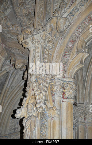 Detail of the sculpted stone Choir Screen, Lincoln Cathedral, Lincoln ...